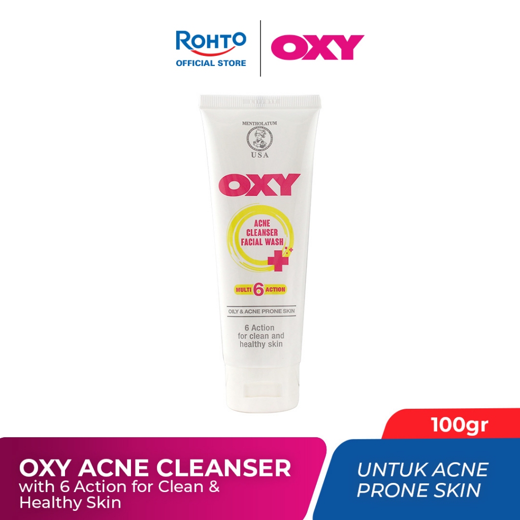 Jual Oxy Acne Cleanser Facial Wash - 100gr (Fights acne, cleans pores ...