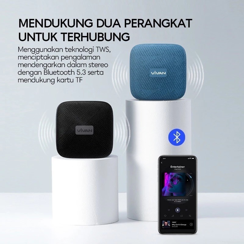 Jual VIVAN Mini Speaker VS3 | IPX5 | Bluetooth 5.3 | TWS Connect ...