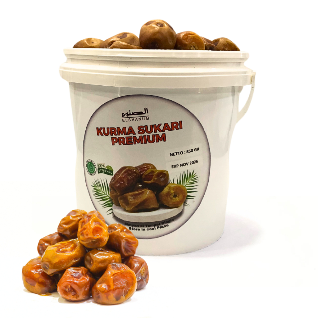 Jual Kurma Sukari Premium Kemasan Ember 850gr / Kurma Sukari 850g Asli ...