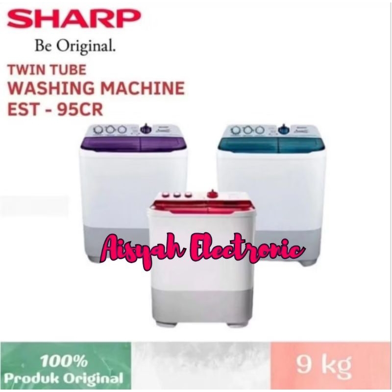 Jual MESIN CUCI SHARP 9KG ES-T95CR-BK/VK/PK GARANSI RESMI | Shopee Indonesia