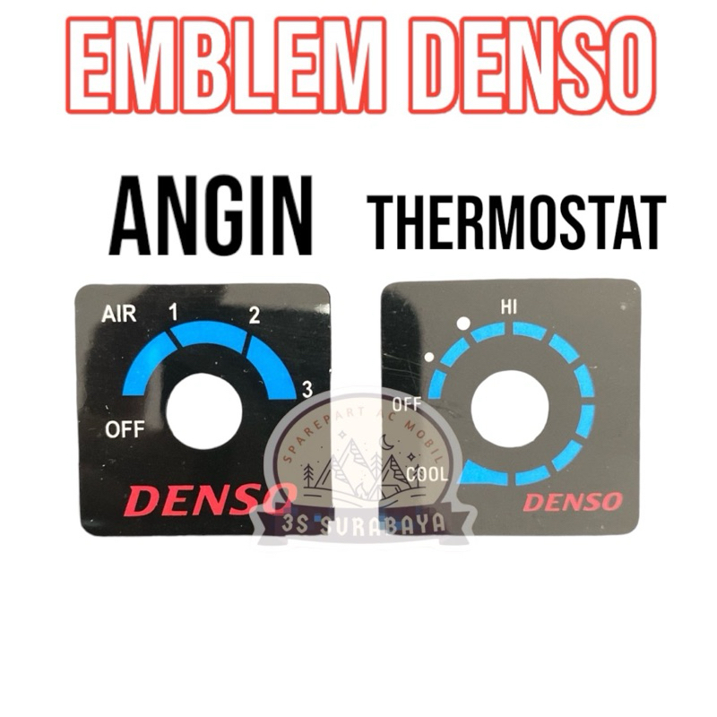 Jual Emblem Denso Angin / Thermostat Ac Mobil universal Bahan Plat Besi ...