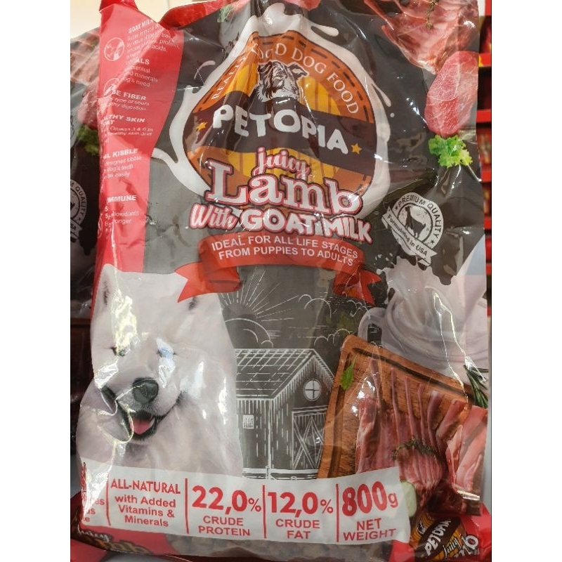 Jual Petopia Dog Food Juicy Lamb 800gr | Shopee Indonesia