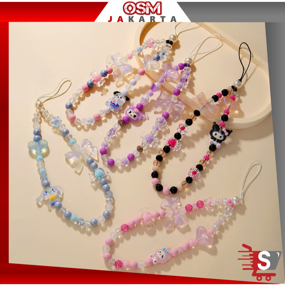 Jual OSM JKT 6366 Gantungan HP Manik Aesthetic / Phone Strap Portable ...