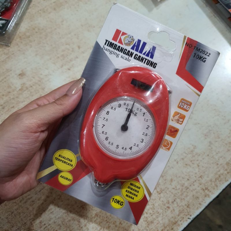 Jual TIMBANGAN GANTUNG MINI 10 KG KOALA | HANGING SCALE TIMBANGAN SAKU | Shopee Indonesia