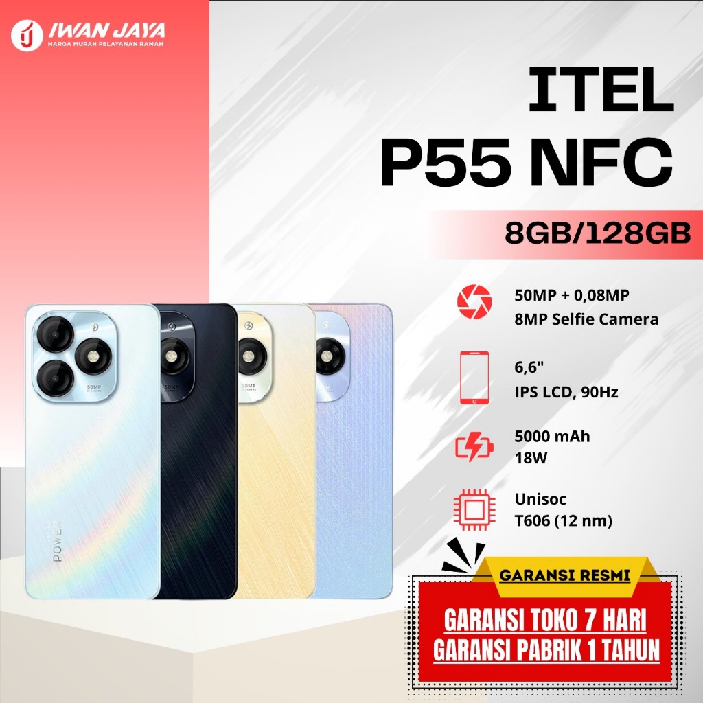 Jual Itel P55 NFC RAM 8 + 128GB / 256GB - Layar 90Hz Punch Hole - UFS ...