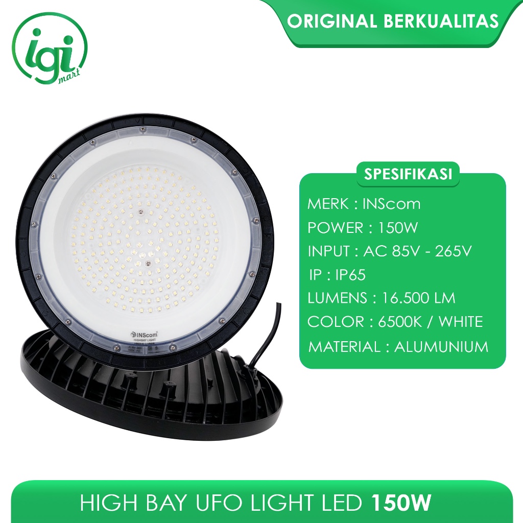 Jual LAMPU LED HIGH BAY UFO 150W LED HIGHBAY LIGHT LAMPU SOROT GANTUNG ...