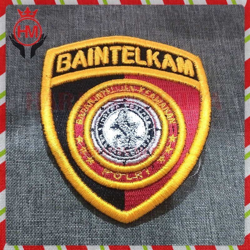 Jual Bordir Timbul Baintelkam Bordir Patch Logo Baintelkam Polri Model ...