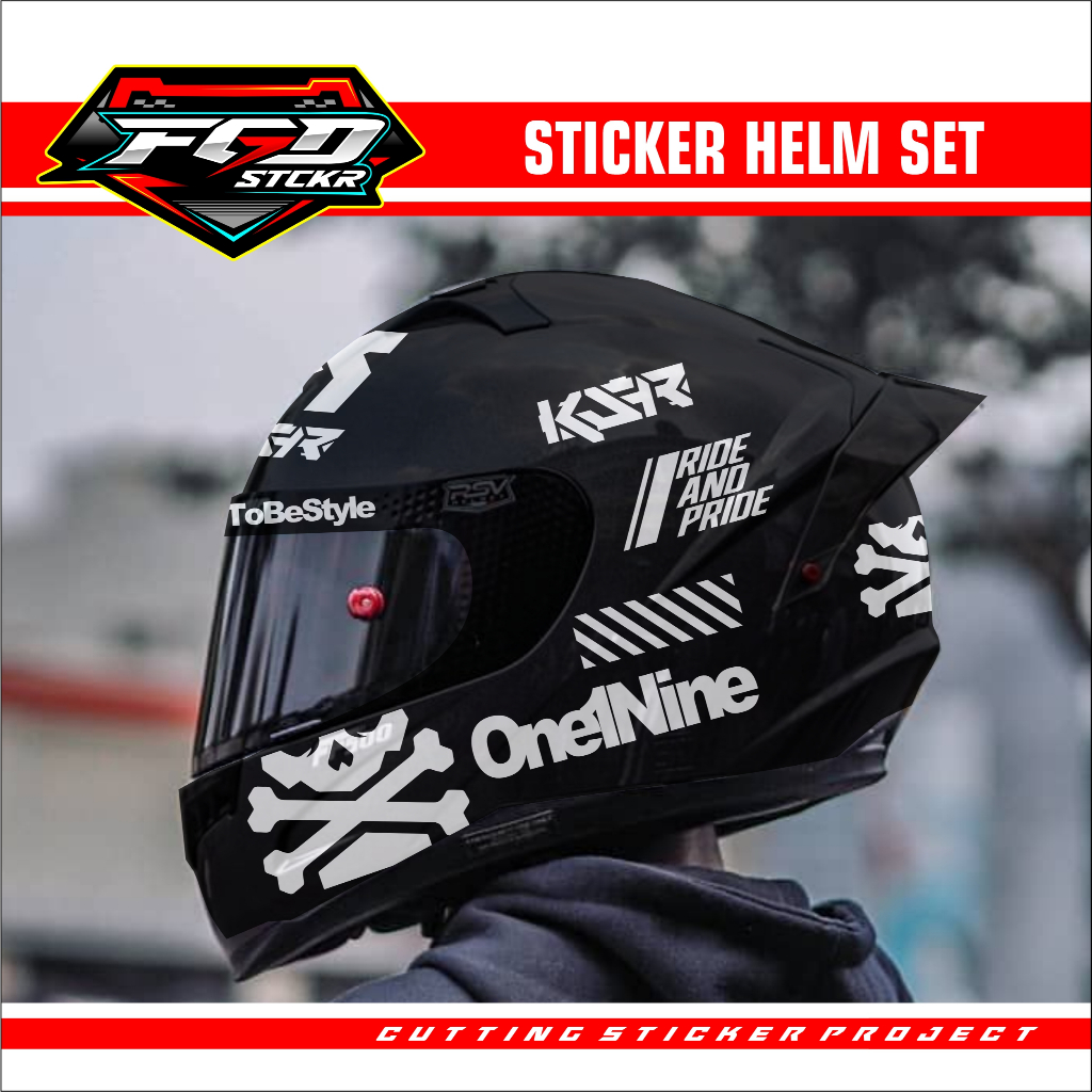 Jual STIKER HELM - CUTTING STIKER ONE1NINE SET UNTUK HELM (PREMIUM ...