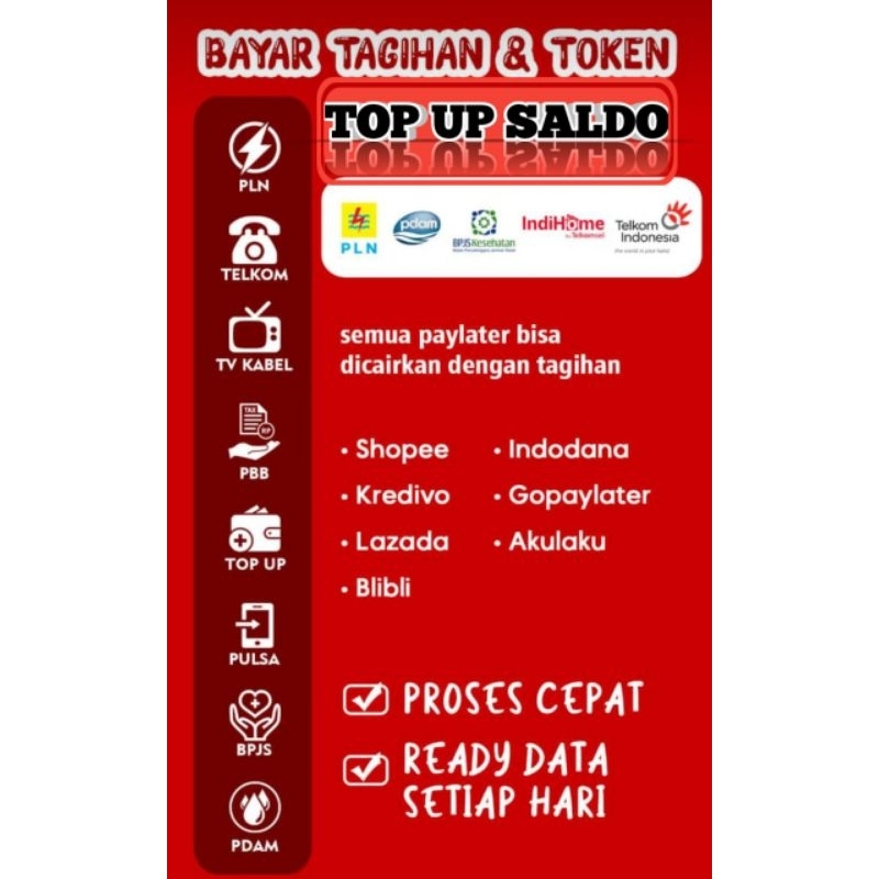Jual top up saldoh/bihsah spl | Shopee Indonesia