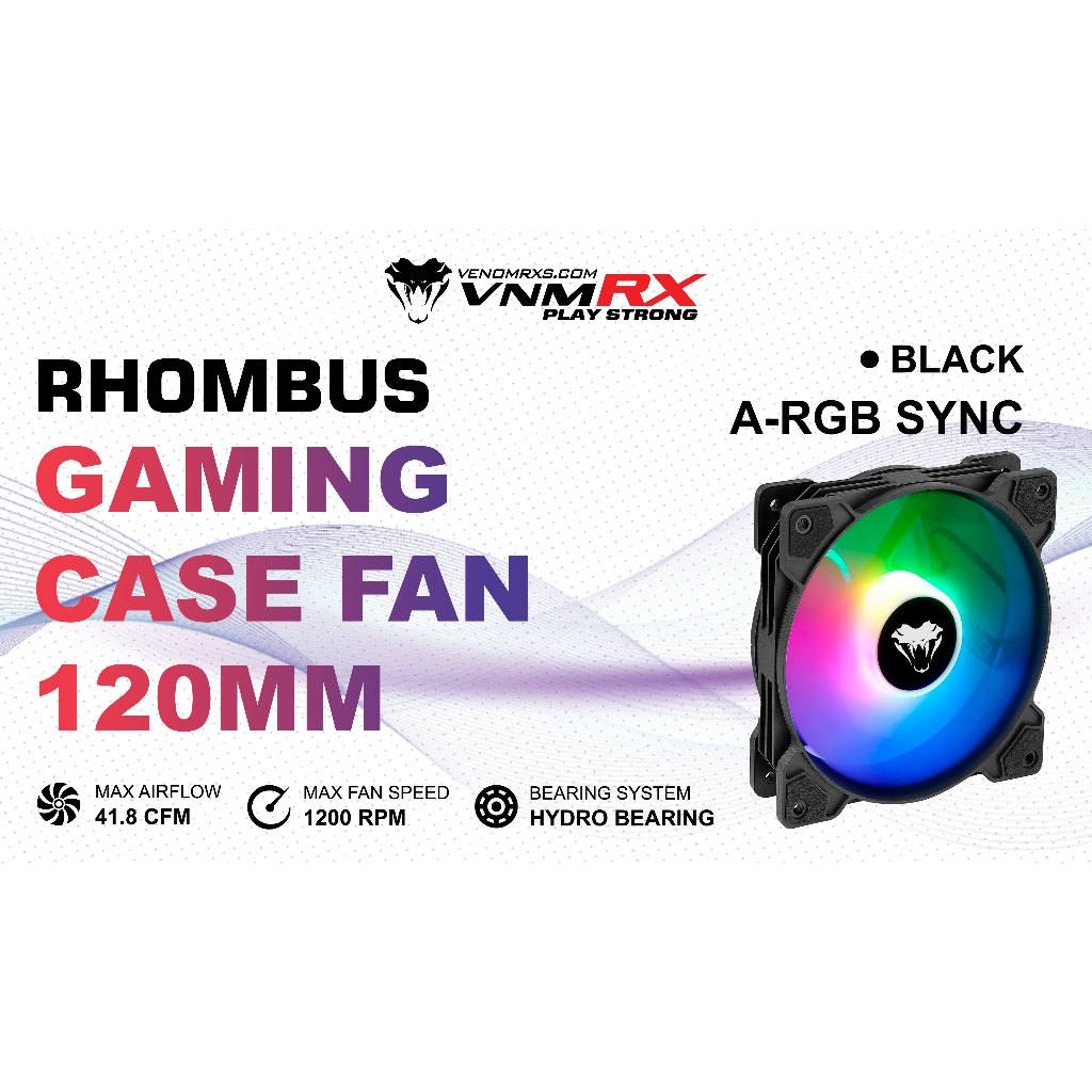Jual VenomRX Fan Casing Gaming A-RGB SYNC 12CM - 3 Pin A-RGB + Molex 4 ...