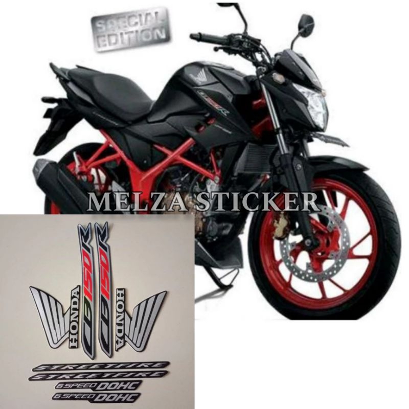 Jual Stiker Striping Motor CB150 R STREETFIRE 2016 HITAM Sticker Lis ...