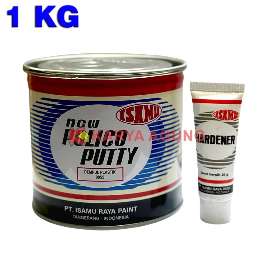 Jual Dempul ISAMU Polico Putty 1 KG (2 Komponen) Dempul Plastik Mebel ...
