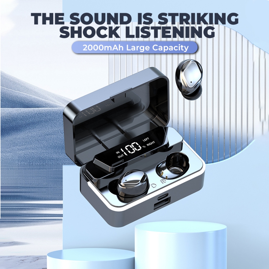 Jual Mocho Headset Bluetooth S30 TWS Wireless Earphones Bluetooth 6.0 In Ear HIFI Mini ...