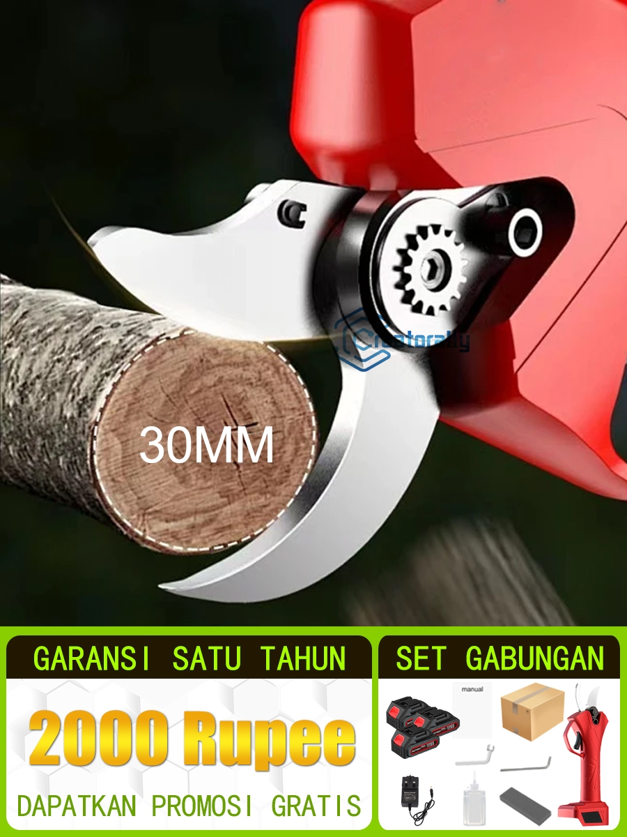 Jual CREATORALLY Gunting dahan elektrik Cordless brushless 3800W gunting dahan dan ranting ...