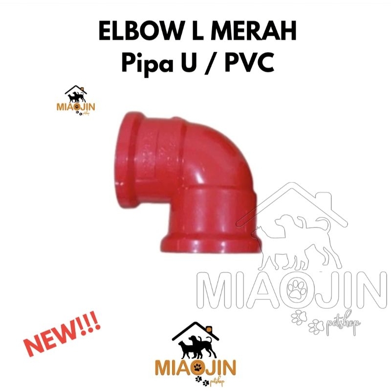 Jual Elbow / L Knee Pipa Warna Merah Pipa U - PVC no TY mayin Akuarium ...