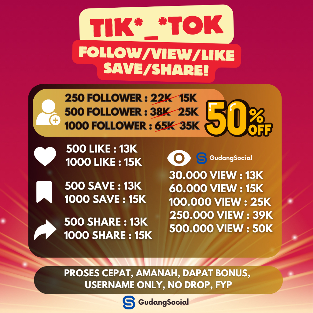 Jual FOLLOWER TIK**TOK PERMANEN | Shopee Indonesia