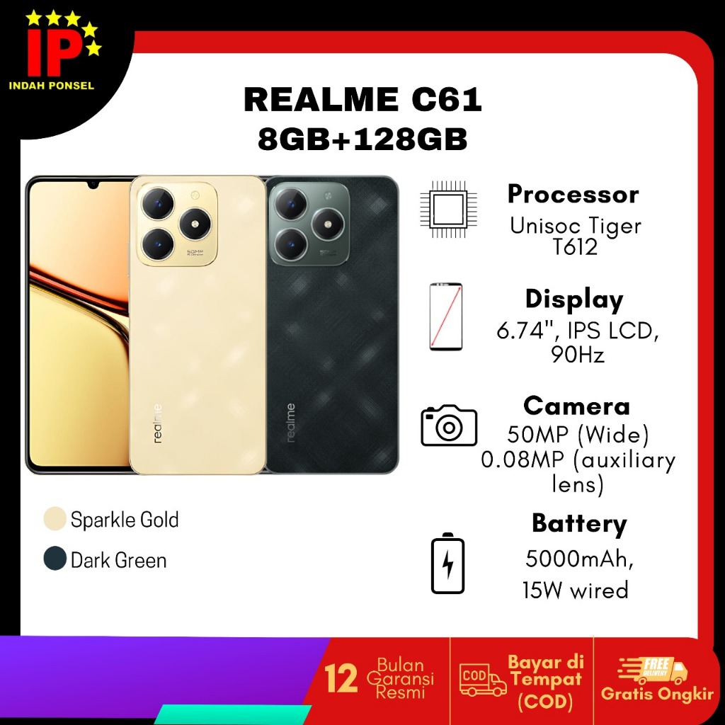 Jual REALME C61 8GB/128GB GARANSI RESMI REALME | Shopee Indonesia