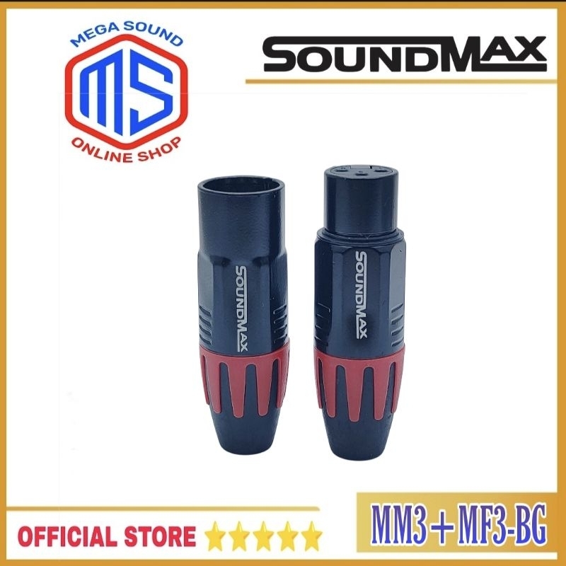 Jual Jack XLR Canon Male Female Soundmax SM-MM3-BG SM-MF3-BG Jek Mic ...