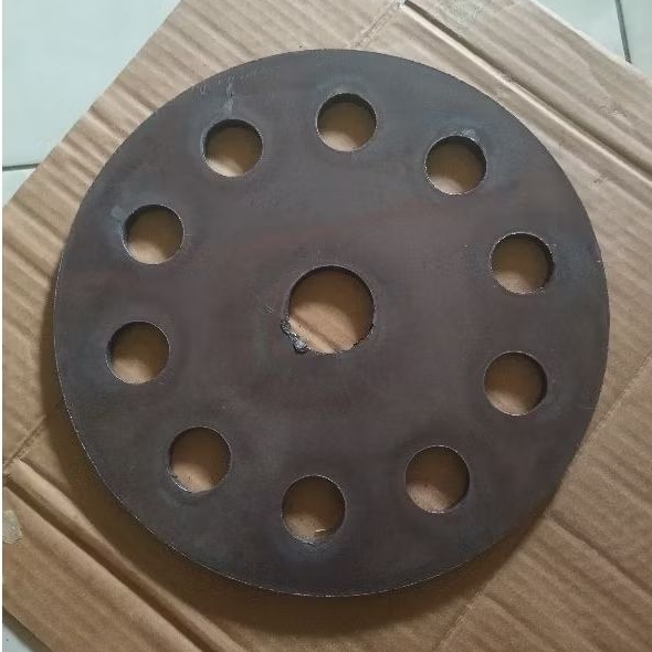 Jual plat besi bulat tebal 10mm , diameter 310mm X lubang tengah 50mm X ...
