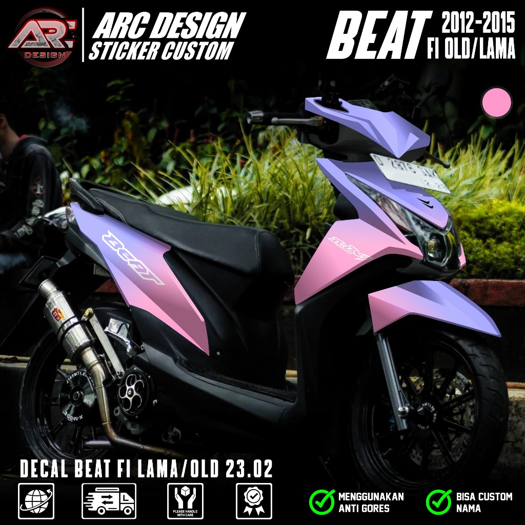 Jual (COD) TERBARU Decal Sticker Honda Beat FI Lama 2012 2013 2014 2015 ...