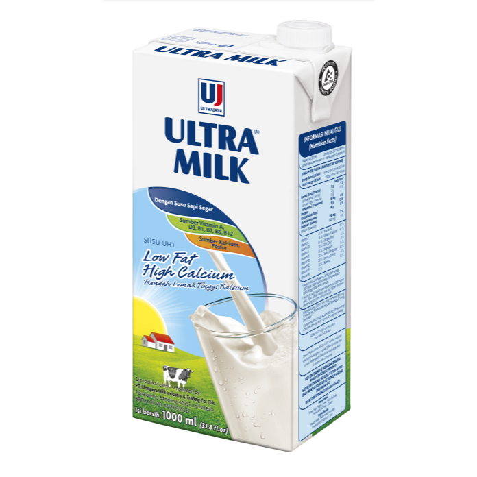 Jual ultra low fat susu uht plain 1000ml | Shopee Indonesia