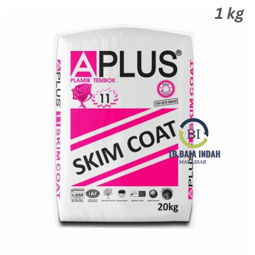 Jual PLAMIR DINDING / A PLUS Merah 1 KG / Aplus 11 SkimCoat /Skimcoat ...