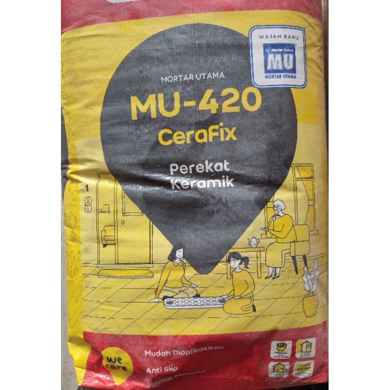 Jual Perekat Keramik Mortar Utama MU-420 kemasan 25 kg | Shopee Indonesia