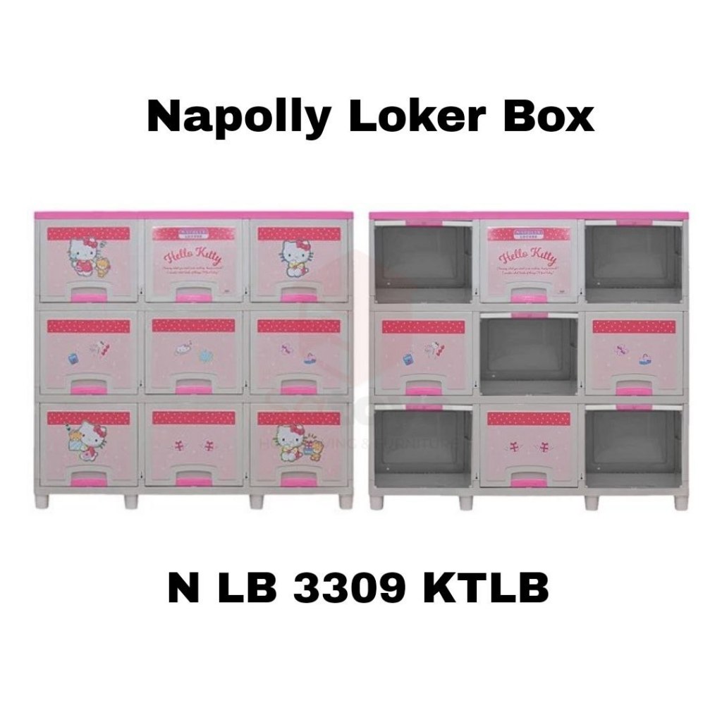 Jual Lemari plastik Napolly Loker Box susun 3 - Lemari plastik anak ...