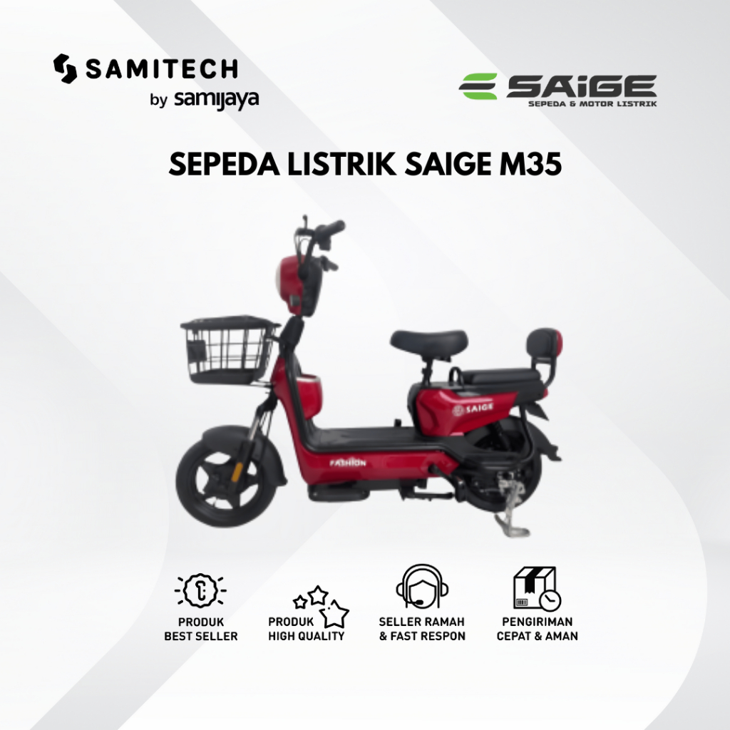 Jual SEPEDA LISTRIK SAIGE M35 | Shopee Indonesia