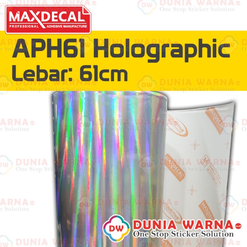 Jual [61] MAXDECAL APH61 Holographic Chrome Laser Hologram Mirror Sticker Vinyl Printable 61cm x ...
