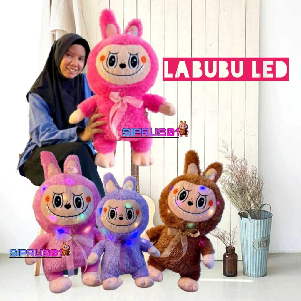 Jual BONEKA LABUBU BESAR ORI ASLI PAKAI LAMPU LED UKURAN 60CM HARGA ...