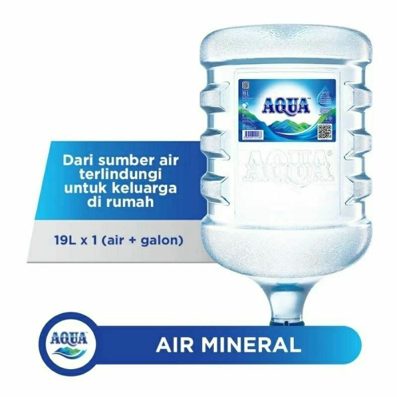 Jual Aqua air mineral galon 19 liter ( air + galon ) | Shopee Indonesia