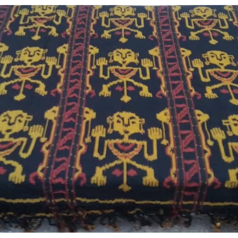 Jual Kain Tenun Asmat Motif Orang - Kuning | Shopee Indonesia