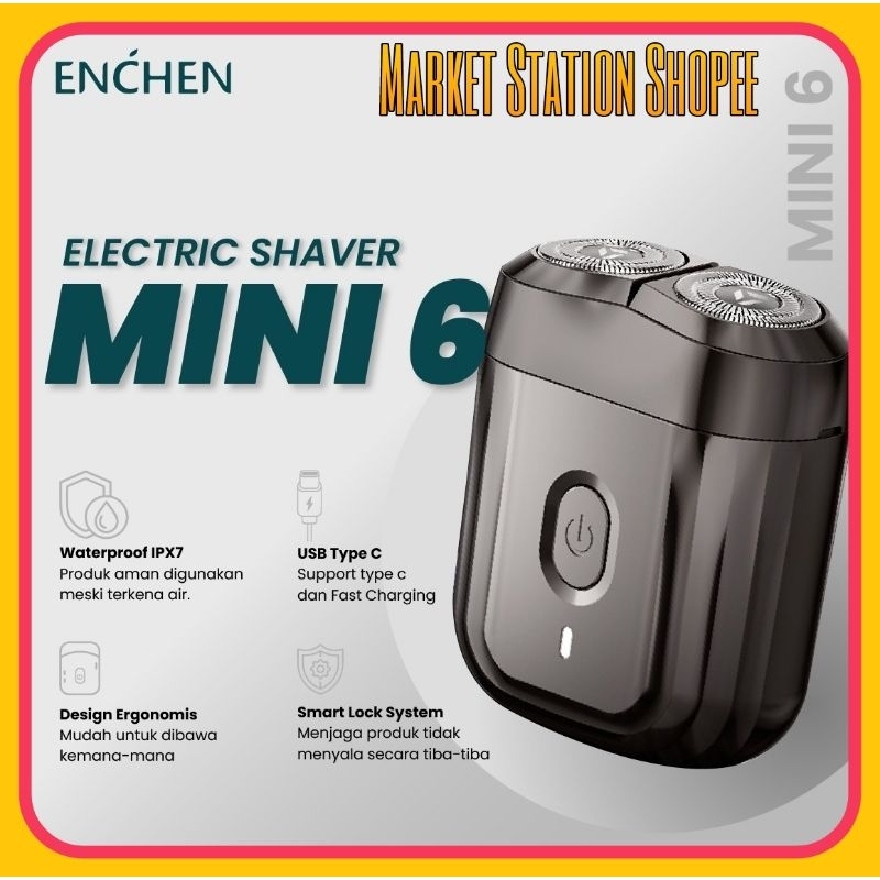 Jual ENCHEN Mini 6 Shaver Alat Cukur Jenggot Elektrik Waterproof ...
