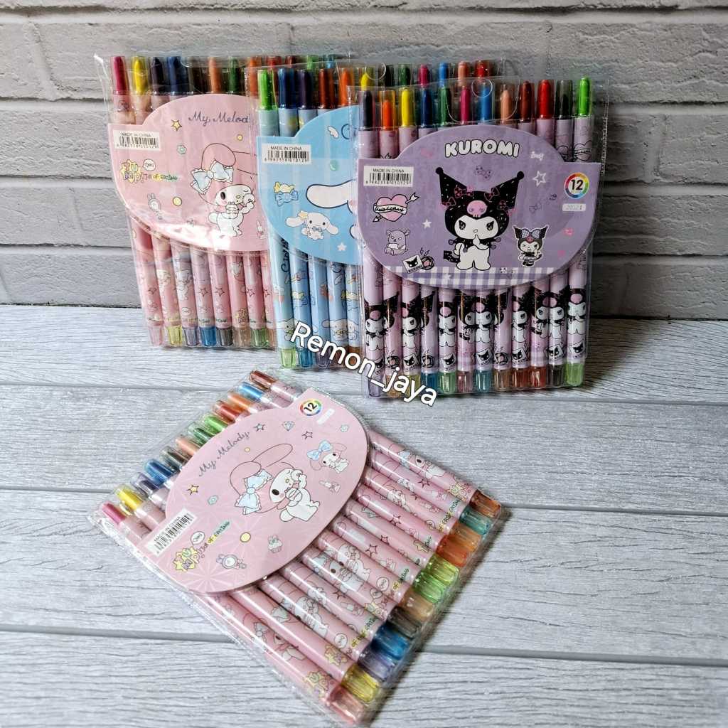 Jual CRAYON PUTAR PANJANG 12 WARNA | Shopee Indonesia