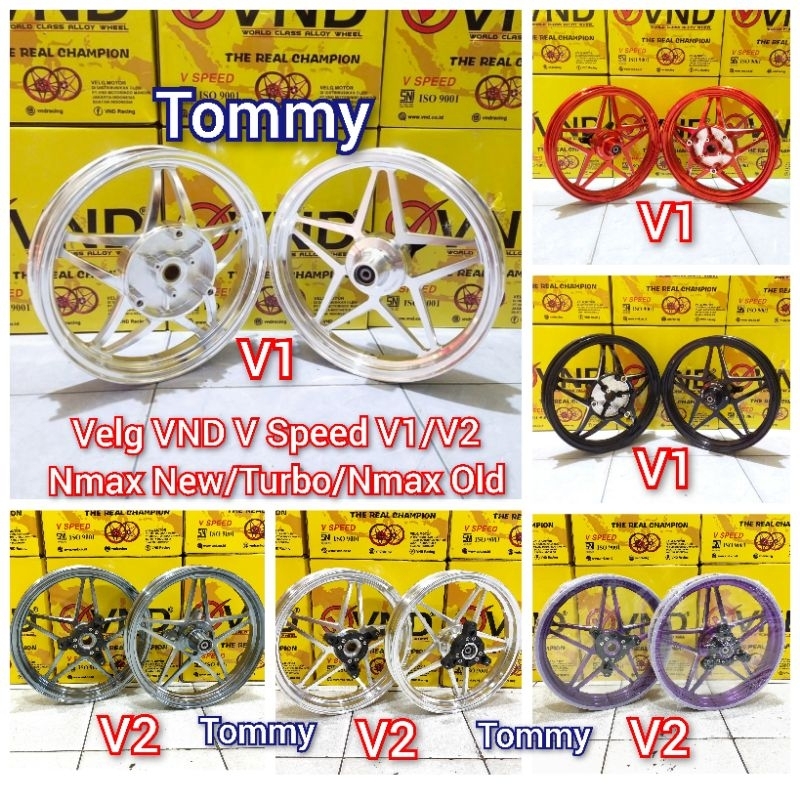 Jual Velg VND V Speed Nmax Old / Nmax New Neo Turbo Pelek VND Vspeed Bintang Nmax 185/215-14 ...