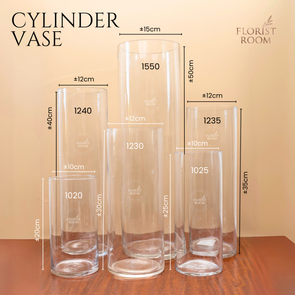 Jual Glass Vase Cylinder Bamboo - Vas Kaca Silinder - Wedding Decor ...