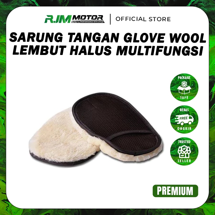 Jual Sarung Tangan Kain Lap Mobil Wax Gloves Wool Motor Exterior ...