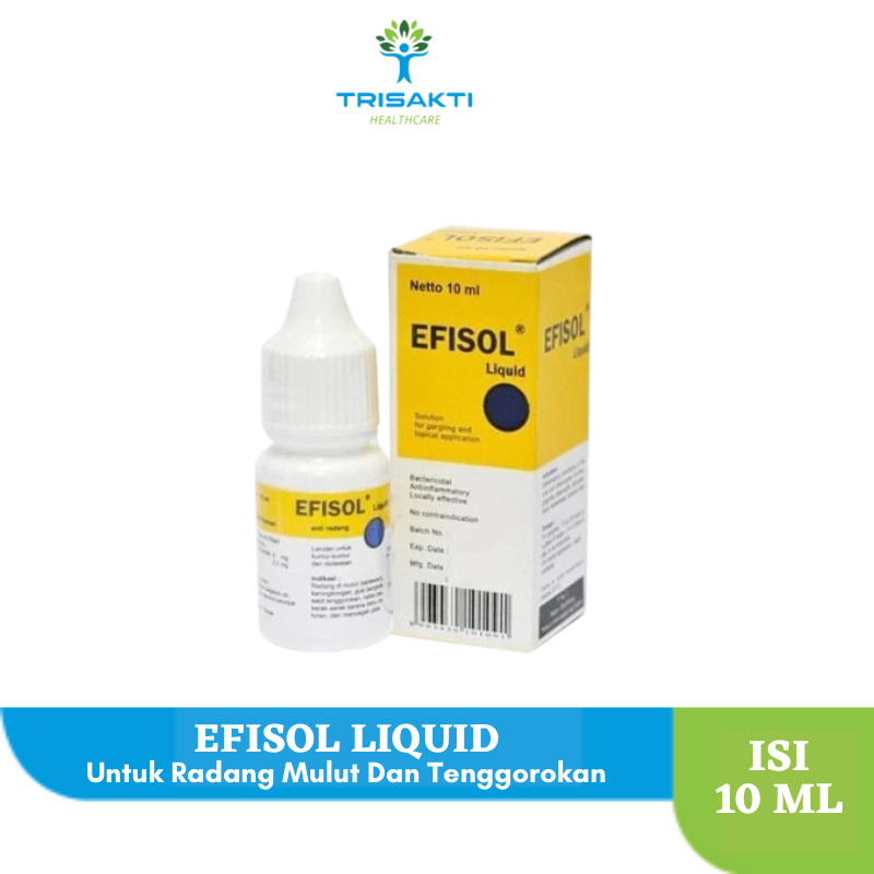 Jual EFISOL LIQUID 10 ML - UNTUK RADANG MULUT DAN TENGGOROKAN | Shopee ...