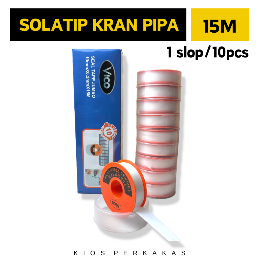 Jual 1 TOROS/10 PCS Seal Tape Sealtape TBA 12MM x 15M Jombo /Siltep ...