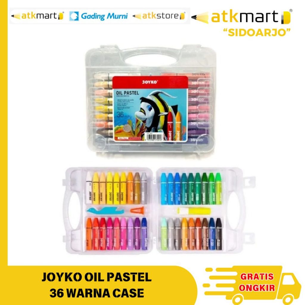 Jual JOYKO OIL PASTEL ISI 36 WARNA CASE / CRAYON JOYKO ISI 36 WARNA ...
