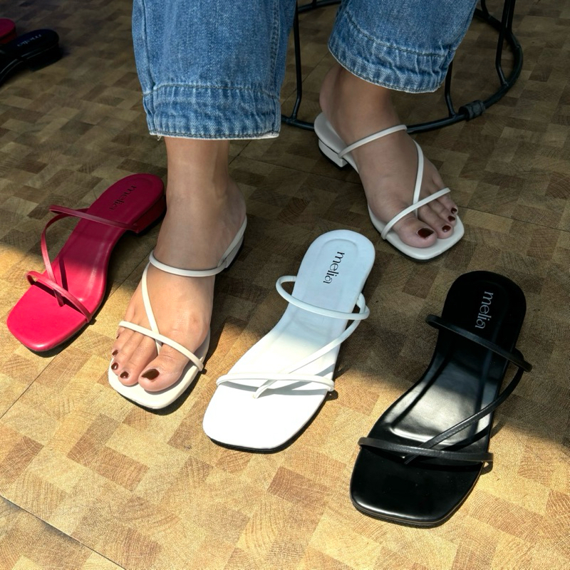 Jual MELIA - OLEA Heels Sandal Tali Japit Wanita High Heels Tali Hak ...