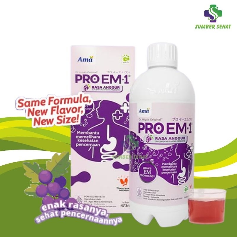 Jual PRO EM 1 PROBIOTIK RASA ANGGUR 473 ML (BPOM CERTIFIED) DISTRIBUTOR ...