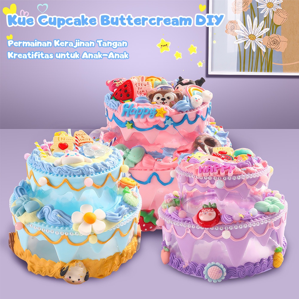 Jual Mainan Kue Cupcake Buttercream Diy Kue Organizer DIY DECO CREAM ...