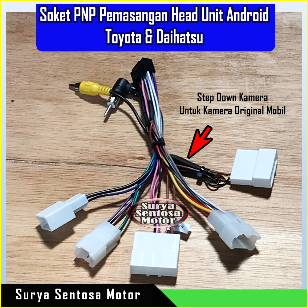 Jual Kabel Soket PNP Head Unit Android Toyota Dan Daihatsu + Step Down ...