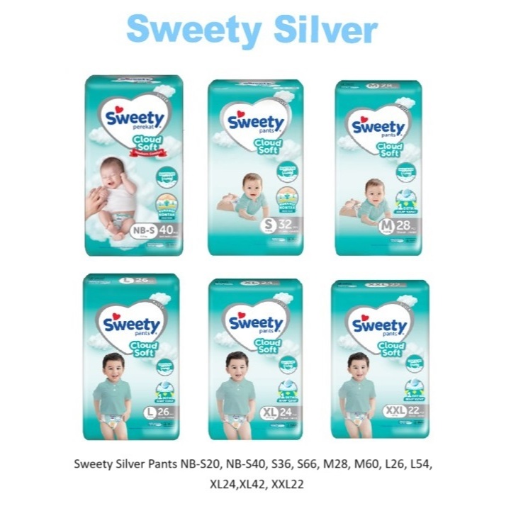Jual Sweety Silver Pants Cloud Soft S, M, L, XL, XXL | Shopee Indonesia