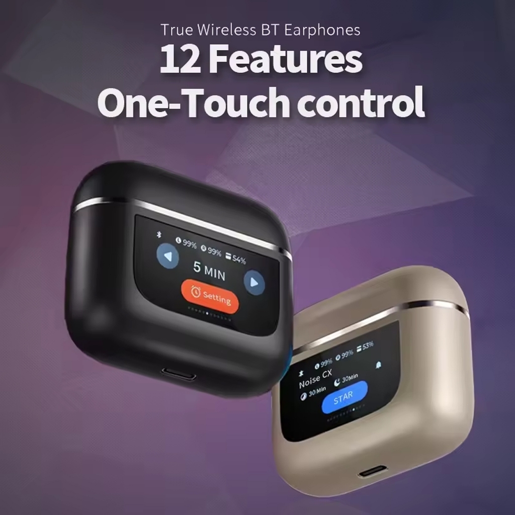 Jual ZNP Headset Bluetooth 5.3 T68 pro ANC LCD Wireless Earphones Dukungan aplikasi dan kontrol ...