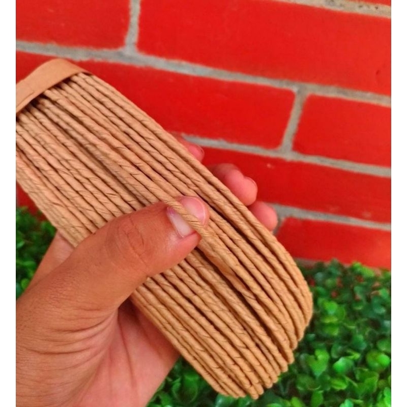 Jual Tali kertas 3mm paper bag kraft 2mm 3mm 4mm coklat paper rope ...