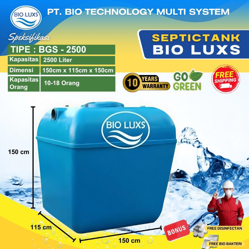 Jual Septic Tank Bio,Biotech,Biofil,Bioluxs BGS 2500 liter | Shopee ...