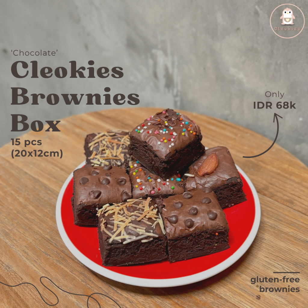 Jual Cleokies GLUTEN FREE Chocolate Brownies Box | Shopee Indonesia